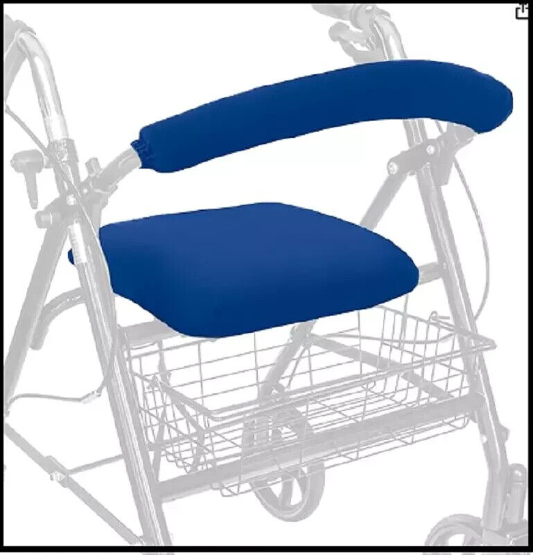 Top Glides Universal Soft Rollator Walker Seat and Backrest Blue ONLY ...