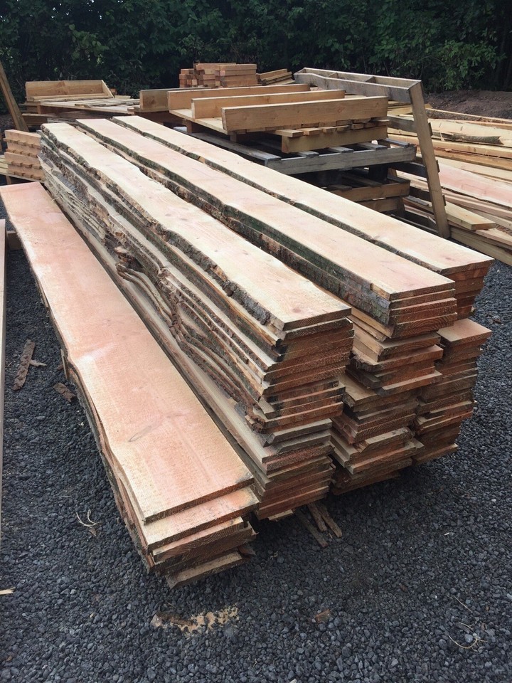 Wood Cladding Waney Edge In Larch/British Western Red Cedar 3.6m | eBay UK