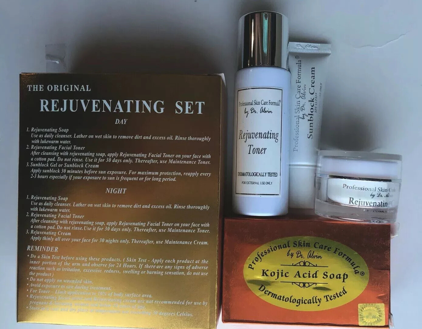 Dr Alvin REJUVENATING SET Professional Skin Care Formula-THE ORIGINAL ...