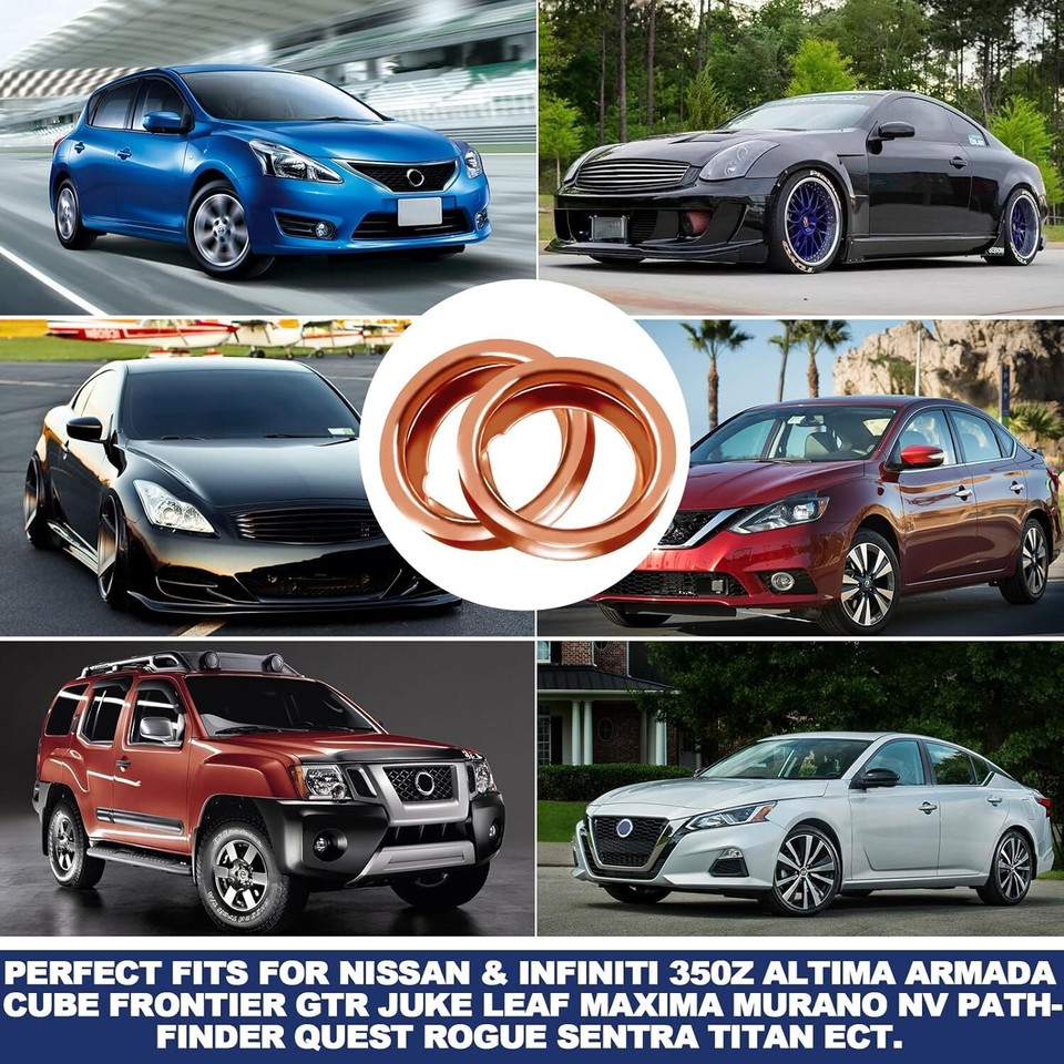 24pcs Metal Oil Drain Plug Crush Washer Gasket 11026-JA00A For Nissan ...