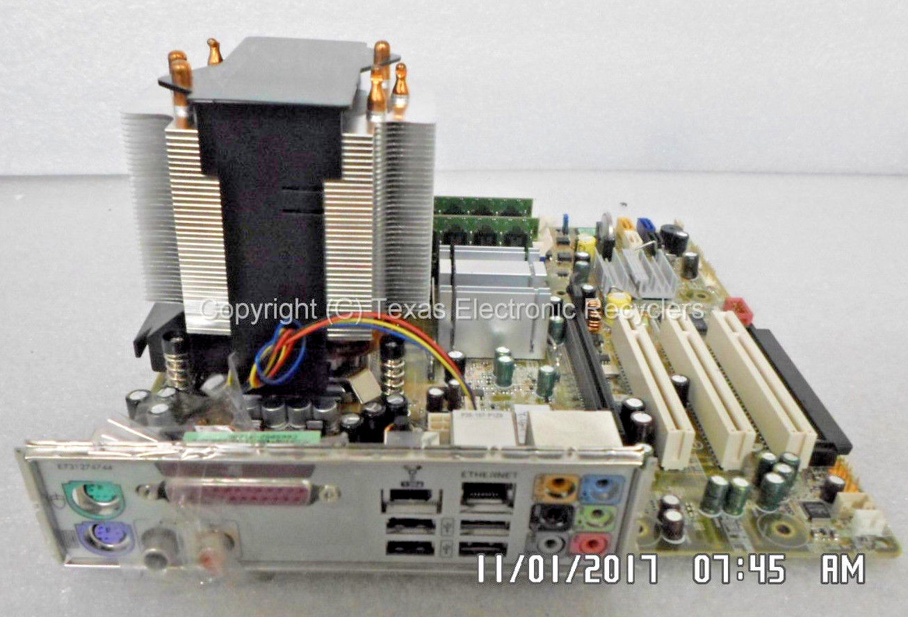 HP ASUS 5188-4380 P5LP-LE Motherboard w/ 2GB RAM I/O Panel Heatsink ...