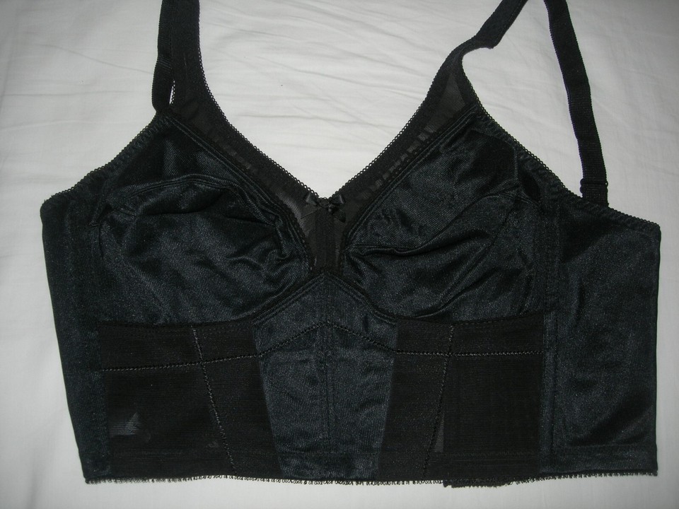 *NEW* Classic Long Line Bra Vintage / Retro ~ White ~ Nude ~ Black / bk ...