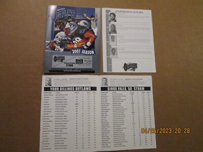 NIFL Billings Outlaws Vintage Circa 2001 Season Team Logo Football ...