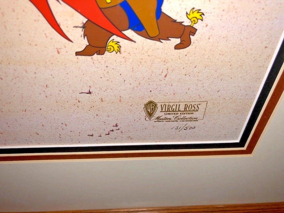 Warner Bros Cel Bugs Bunny Yosemite Sam Gunslingers Signed Virgil Ross ...