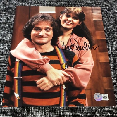 PAM DAWBER SIGNED AUTOGRAPH 8X10 PHOTO MORK & MINDY TV SHOW BECKETT BAS ...