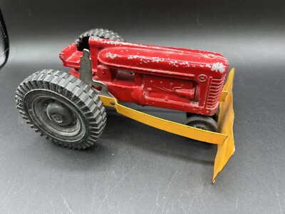 Vintage Hubley JR Kiddie Toys Tractor Farm Toy Red U.S.A. Die Cast Rare ...