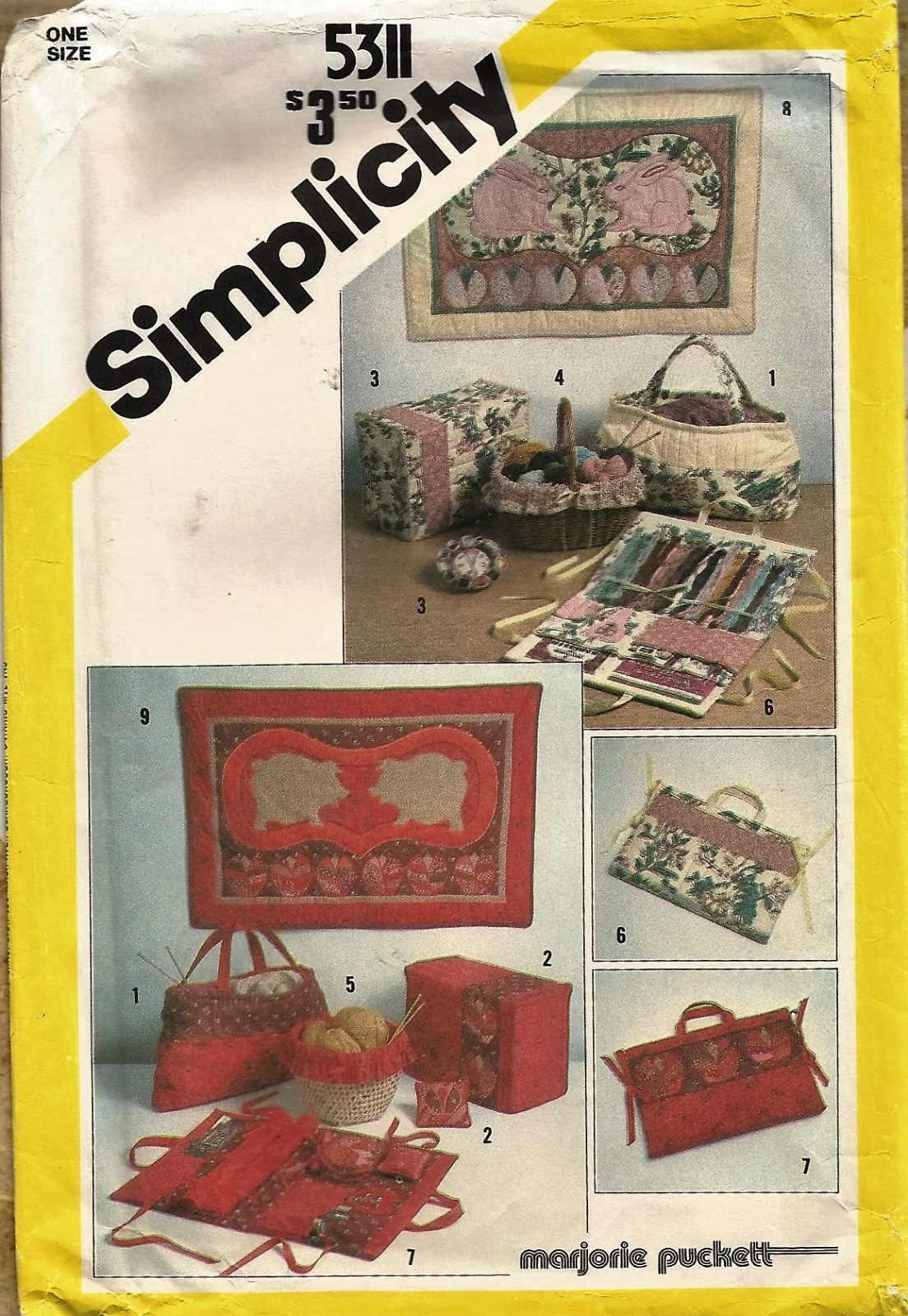 Quilted Sewing Accessories & Wall Hangings Simplicity 5311 Pattern ...