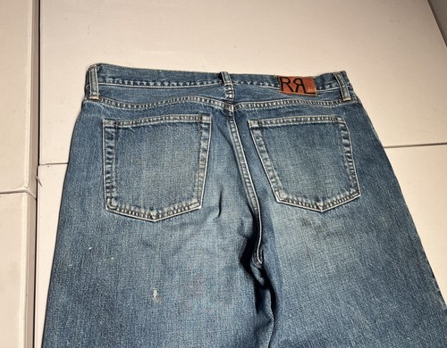 RRL Jeans Men's 35 Blue Polo Ralph Lauren Sanforized Denim Cotton VTG ...