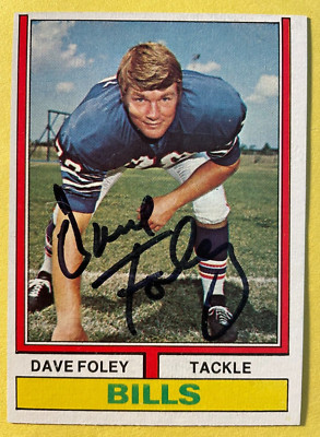 SIGNED DAVE FOLEY 1974 TOPPS AUTOGRAPHED FOOTBALL CARD - BUFFALO BILLS ...