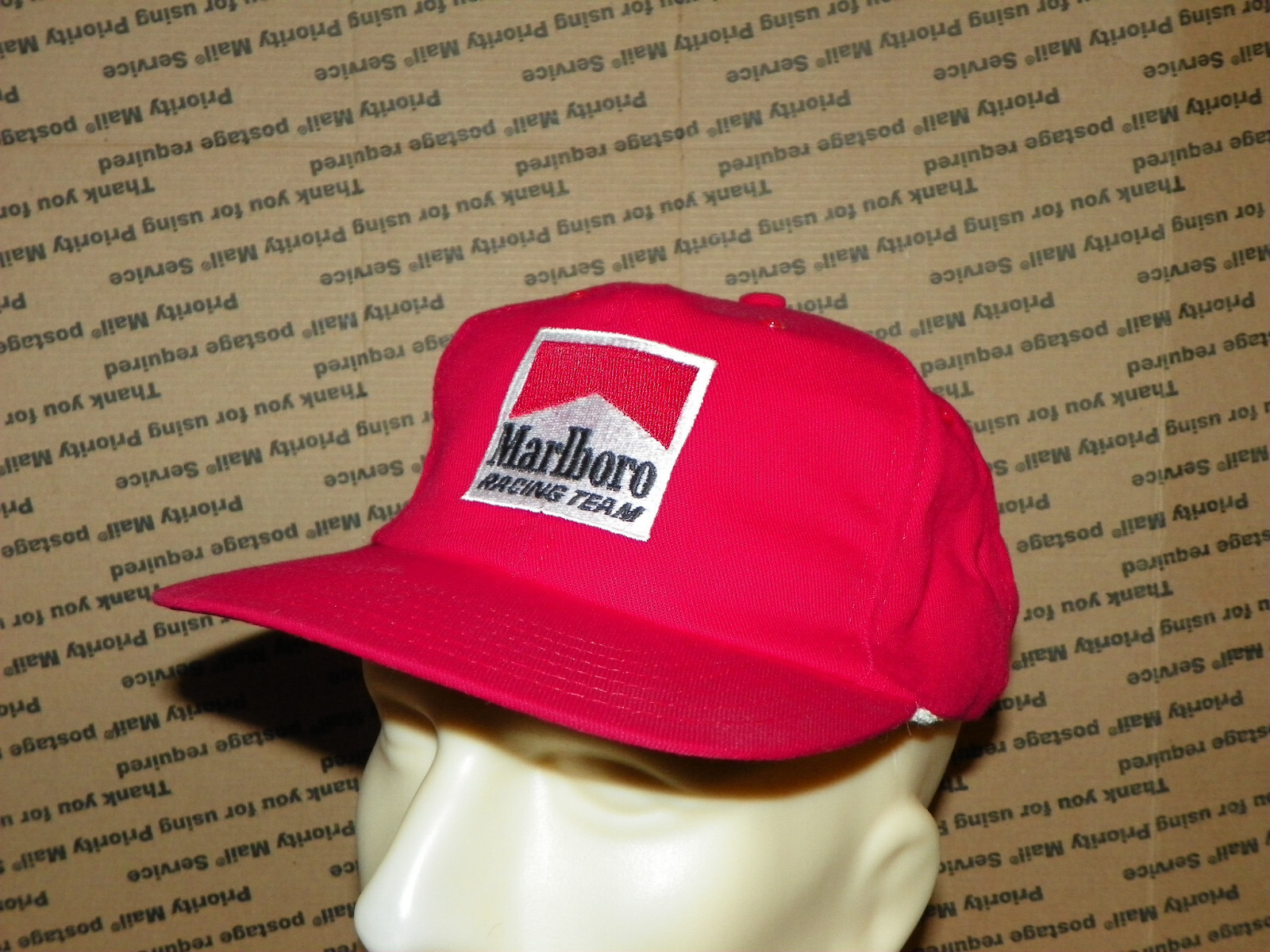 Vintage Marlboro Racing Team Tobacco Snapback Hat 199… - Gem