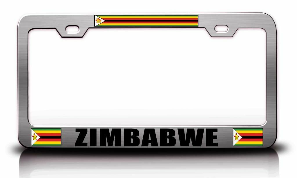 ZIMBABWE Flag Steel License Plate Frame | eBay
