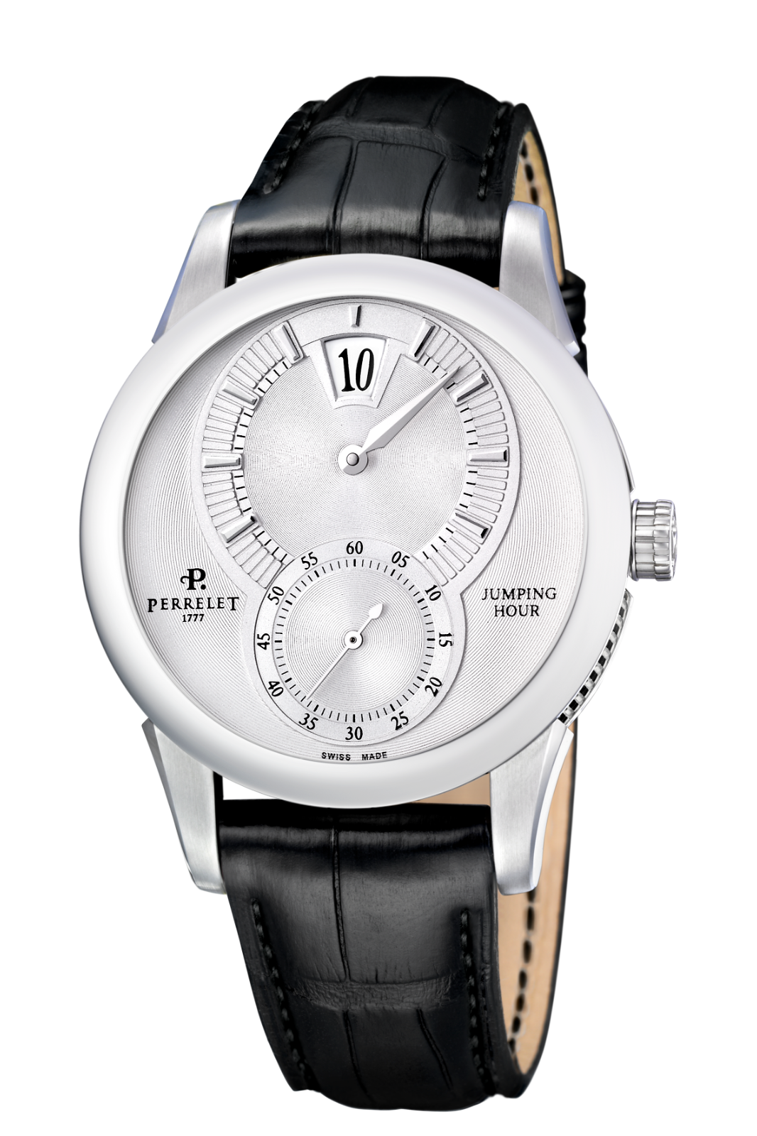 Perrelet Jumping Hour SS White Dial A1037/6 | eBay