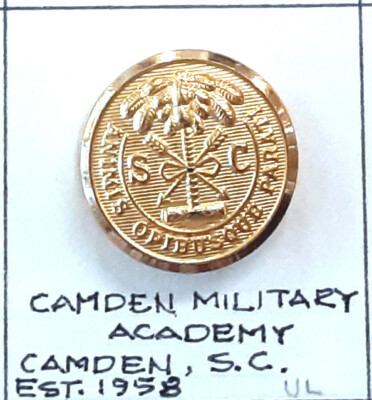 Camden Military Academy Camden SC Brass Button est 1958 | eBay