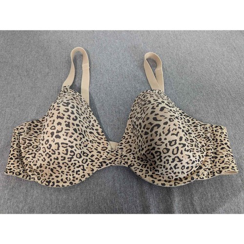 Playtex Side Smoothing Bra 42D 42 D Underwire 4139 Leopard Big Kitty ...