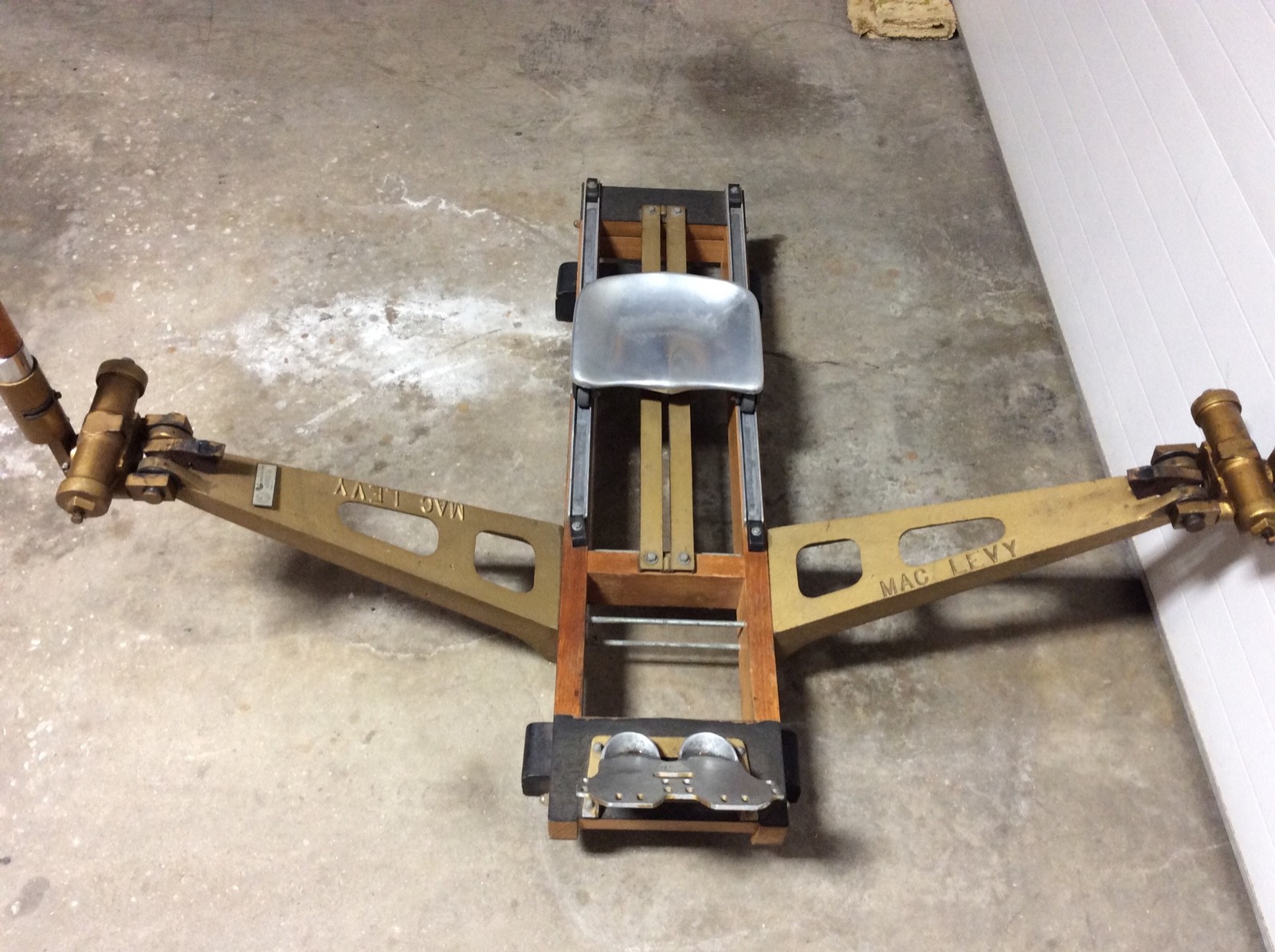 Mac Levy Products Corp Vintage Rowing Machine with drafting Cast Iron ...