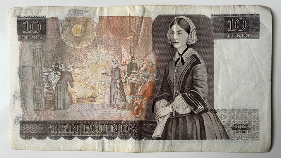 Vtg 1988 Bank of England £10 Ten Pound Note-Queen Elizabeth/F ...