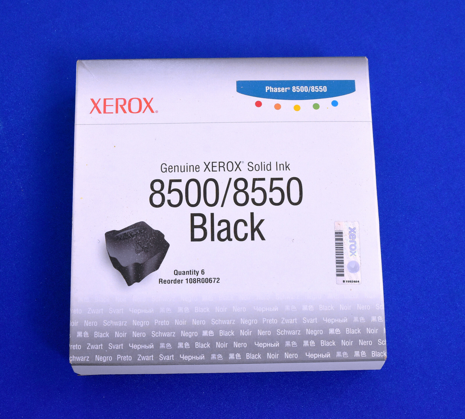 Geniune Xerox Phaser 8500 8550 Black Inks (x6) 108R00672 | eBay