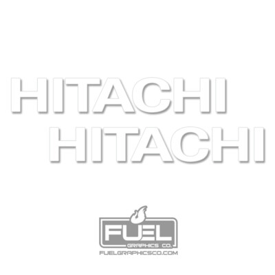 Hitachi Construction Machinery Premium Vinyl Decal 2 Pack in White | eBay
