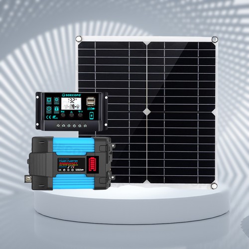 6000W 100A 110V/220V 300W Solar Panel Kit Solar Power Generator Home ...