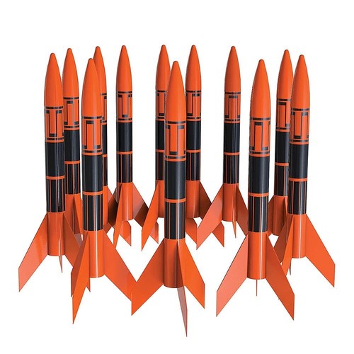 ESTES 1751 BULK PACK of 12 ALPHA III Flying Model Rocket Kits New ...