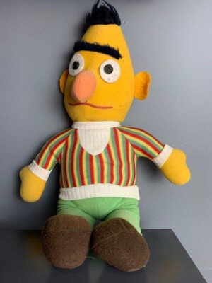 Vintage Burt Sesame Street Plush Stuffed Doll by Knickerbocker 80s | eBay