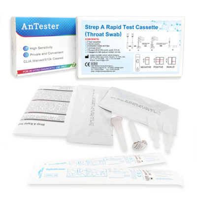 2x Strep A Rapid Test Kit, Home Throat Swab Self-Check, Throat Swab ...