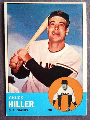 Chuck Hiller #185 Topps 1963 Baseball Card (San Francisco Giants) *VG ...