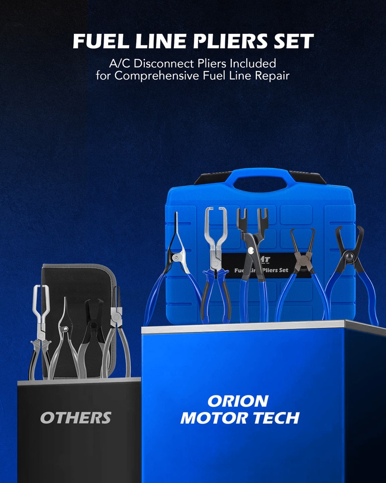 Fuel Line Pliers Hose Remover Set Fuel Filter Caliper Pipe Clamp Clip ...