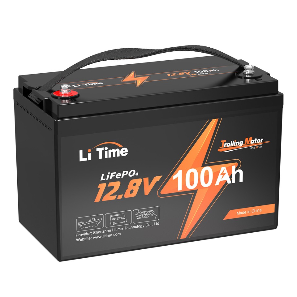 LiTime 12V 100Ah LiFePO4 Lithium Battery Series BMS for RV Solar ...