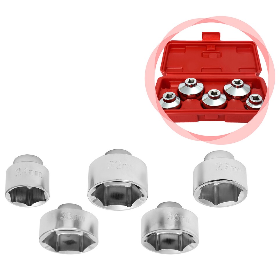 Oil Filter Cap Wrench Oil Filter Socket Set Remover Installer Sockets 5 ...