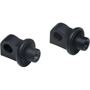 Kuryakyn 6775 Satin Black Splined Foot Peg Adapters for Harley Male ...