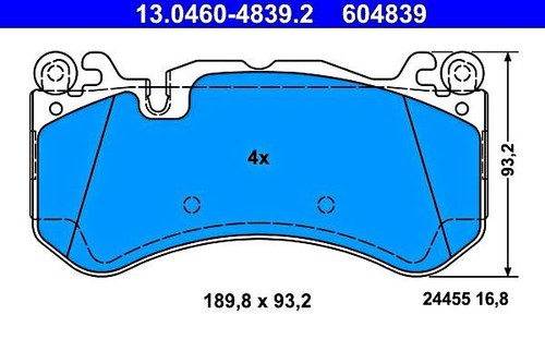 ATE Disc Brake Pad Set For MERCEDES Gl Gle C204 C216 C219 R230 S204 ...