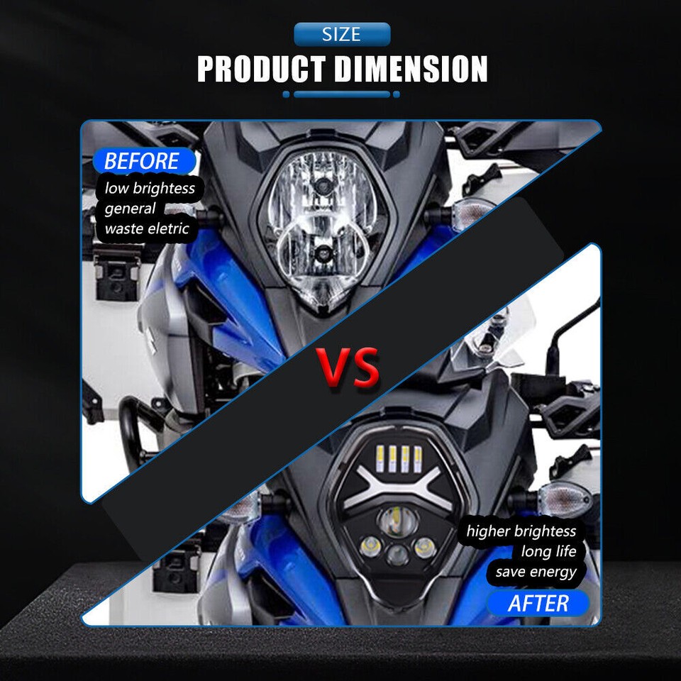 For Suzuki V-STROM DL650/650 DL1000/1000 LED Headlight Assembly ...