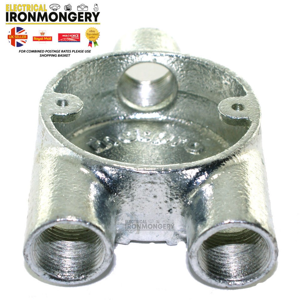 20mm Metal Conduit Boxes, Bends, Elbow, Tees, Fittings Galvanised ...