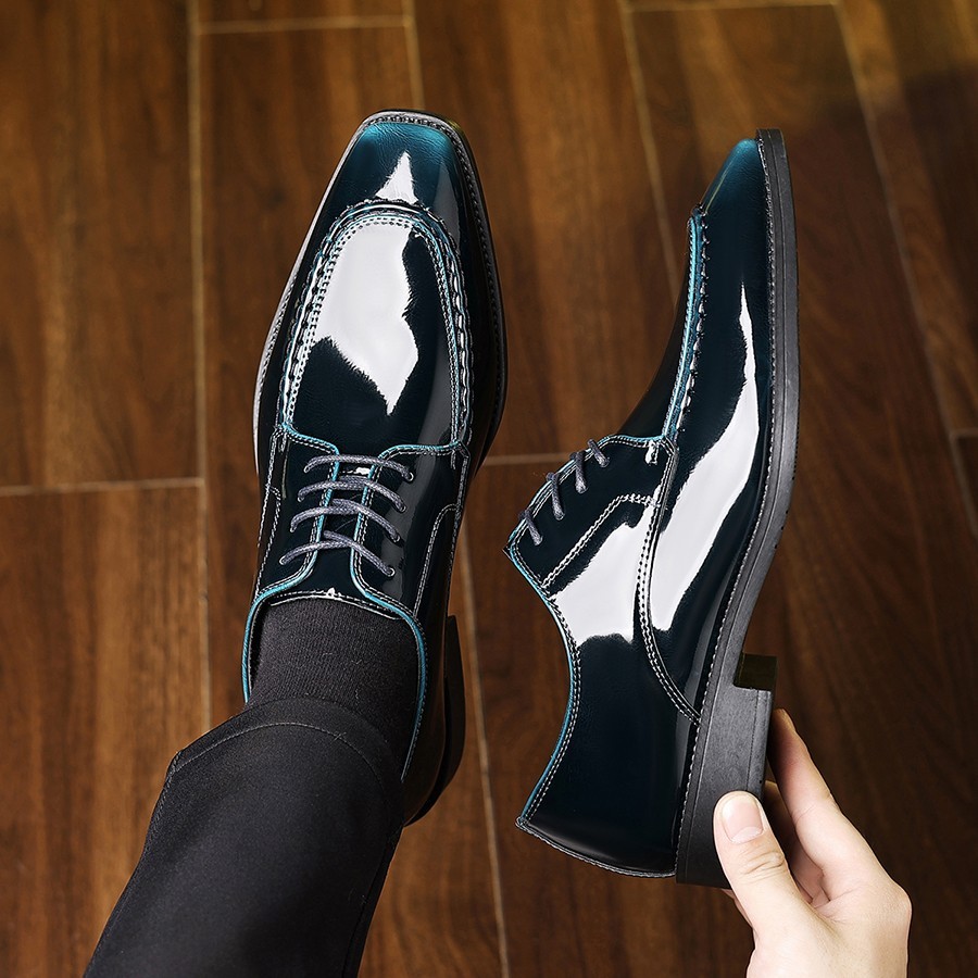 Men's Dress Shoes Lace Up Pointed Toe Formal Business Finish for Formal ...