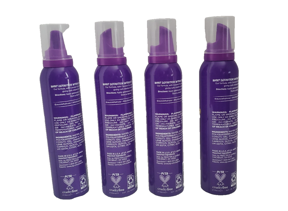 Aussie Miracle Curls Mousse Maximum Hold 6 oz (4 pack) | eBay
