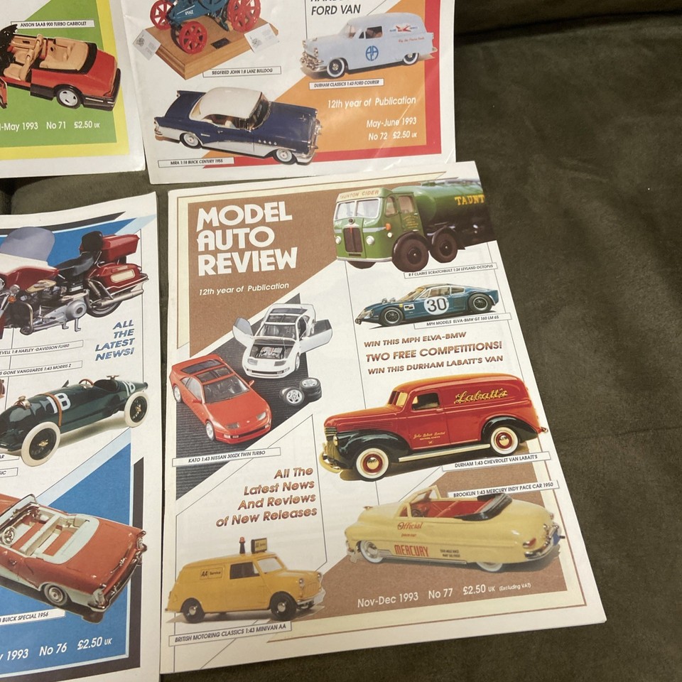 10 Issues FULL YEAR Model Auto Review Magazine 1993 Diecast, Kits Cars ...