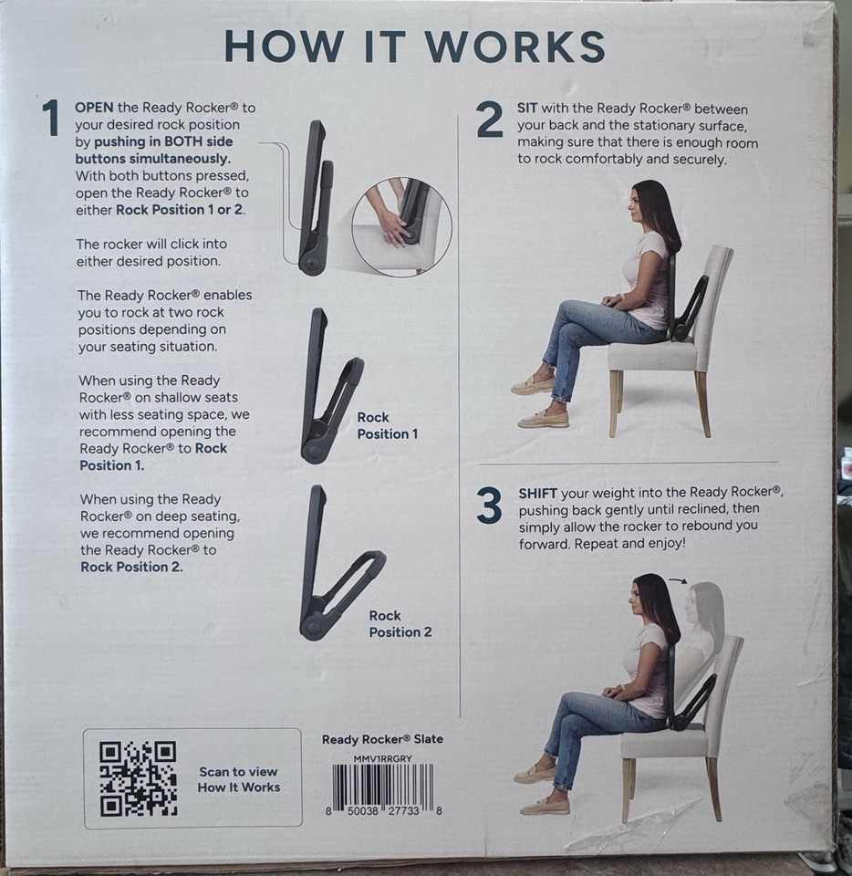 Ready Rocker Portable Rocking Chair And Back Support | eBay