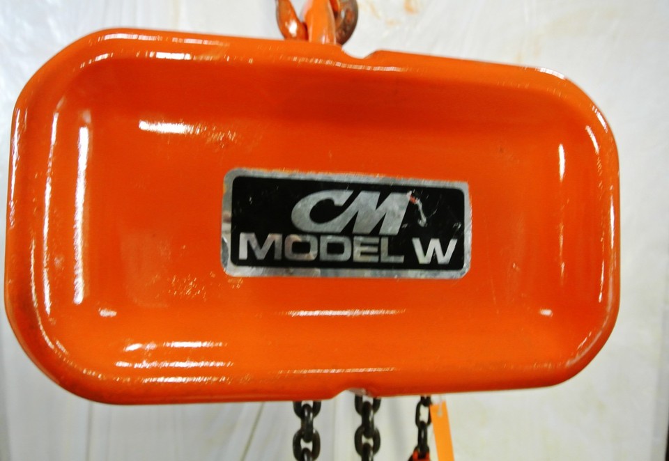 CM Valustar Model WL 1 Ton 2000LB Electric Chain Hoist 20' Lift 16FPM ...