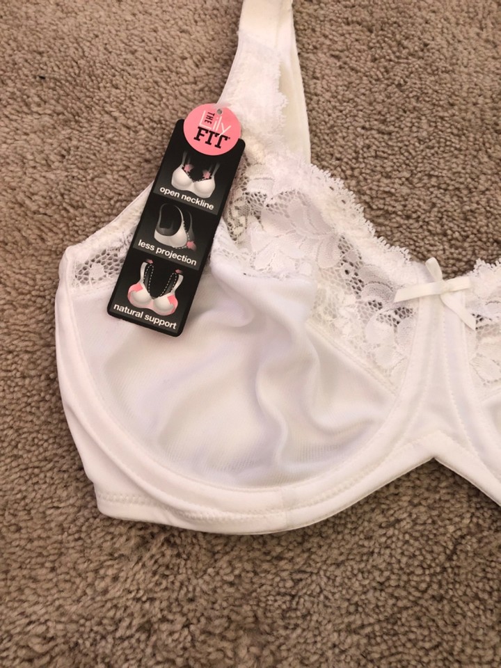 Lilyette By Bali Minimizer Underwire Bra White 0428 Size 34D NWT Retail ...