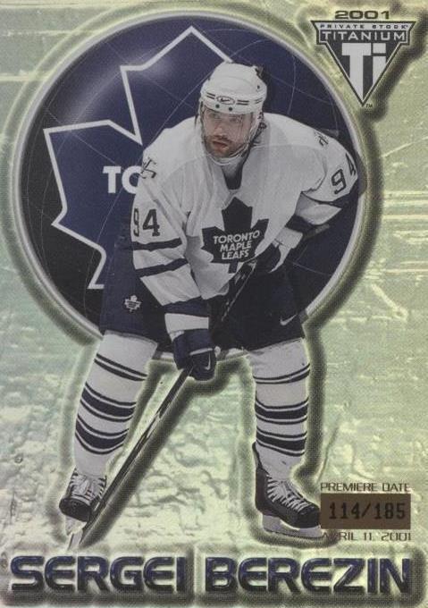 2000-01 Pacific Private Stock Titanium - Sergei Berezin #90 Premiere ...