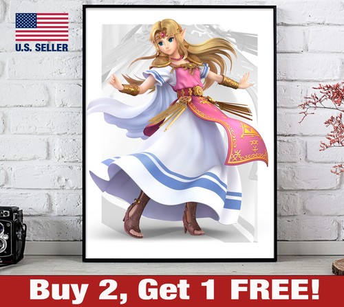 Super Smash Bros SSB Legend of Zelda 18" x 24" Poster Print Game Room ...