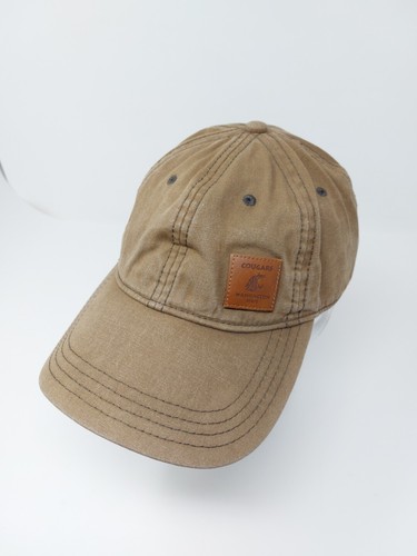 Washington State Cougars Duck Canvas Strap Back Dad Hat Leather Patch ...