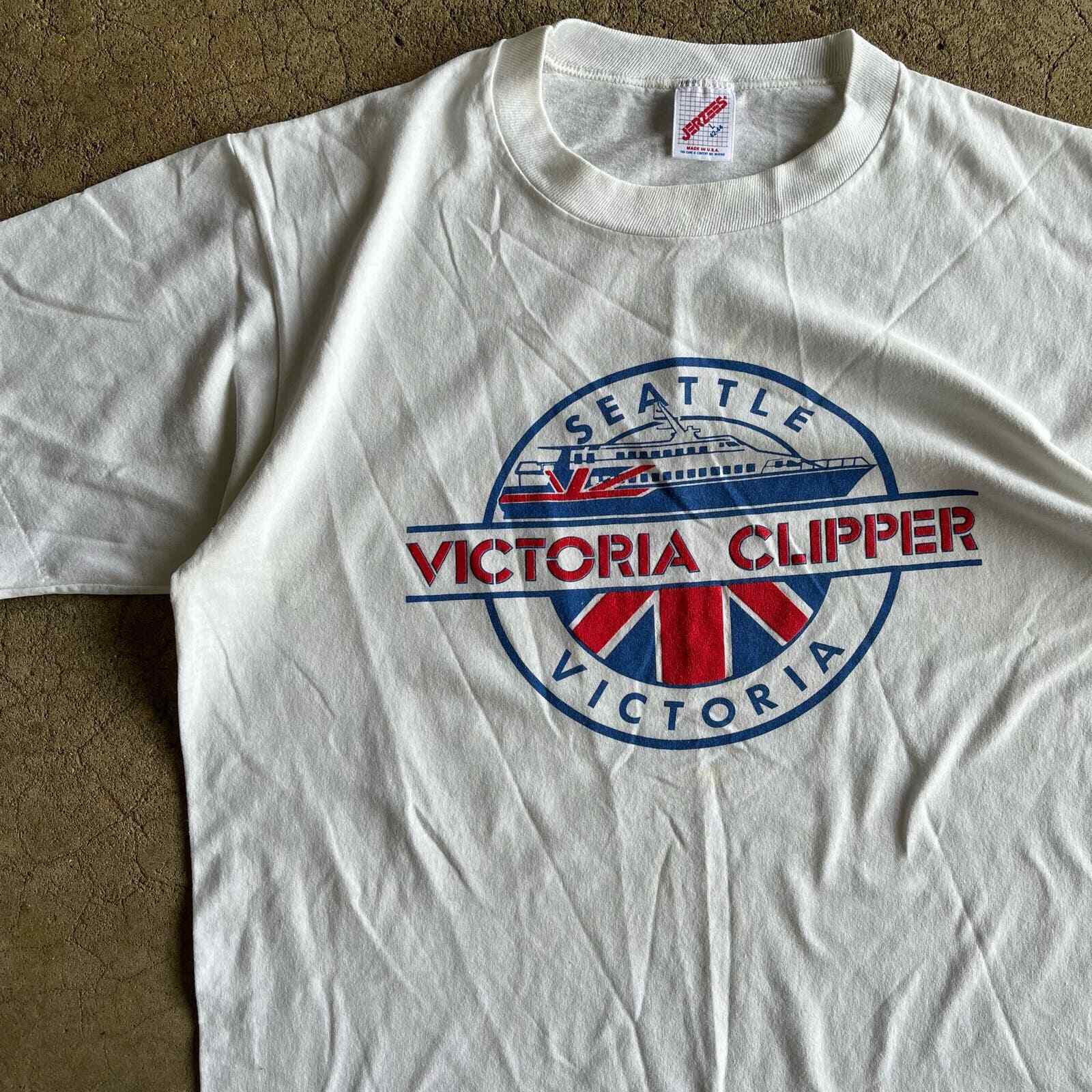 Vintage 1990s Seattle Victoria Clipper Graphic Tee Bo… - Gem