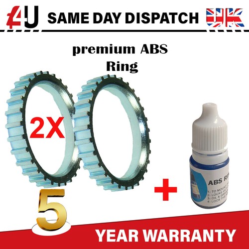 2X ABS Reluctor Ring for Vauxhall Astra Corsa Meriva Front + Retainer ...