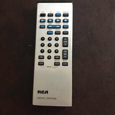 Genuine RCA (CRK50A CRK50E) Silver TV Digital Remote Control With ...