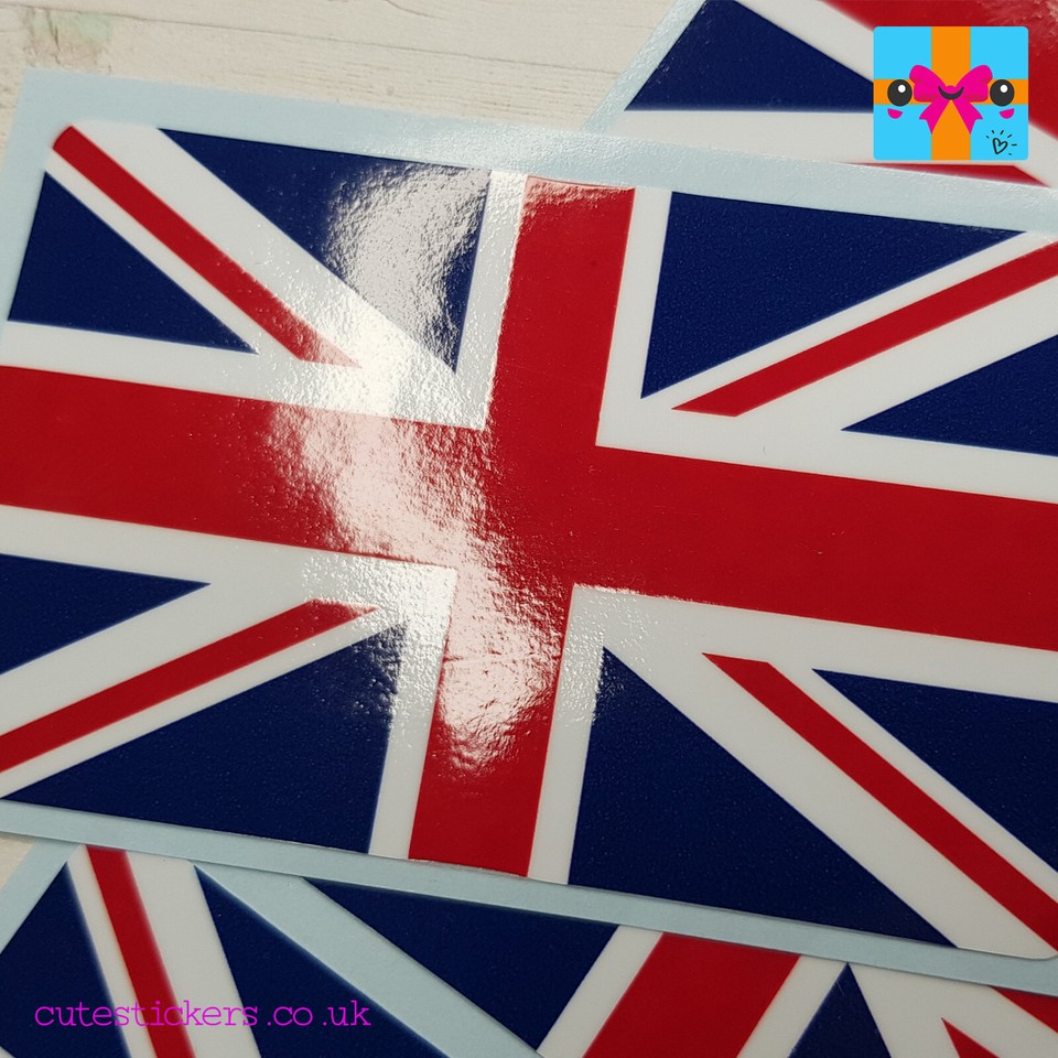 Union Jack Flag Sticker UK Matt Gloss Waterproof Laptop Car Mobile ...