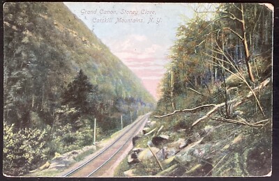 CATSKILL MTN’S, NY. C.1907 PC.(M67)~VIEW OF GRAND CANON, STONEY CLOVE ...