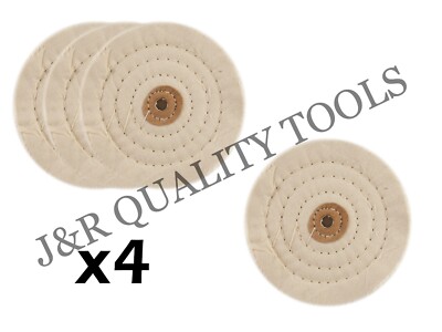 4 PACK 6" BUFFING SOFT POLISHING BUFFER POLISH WHEEL FOR BENCH GRINDER ...