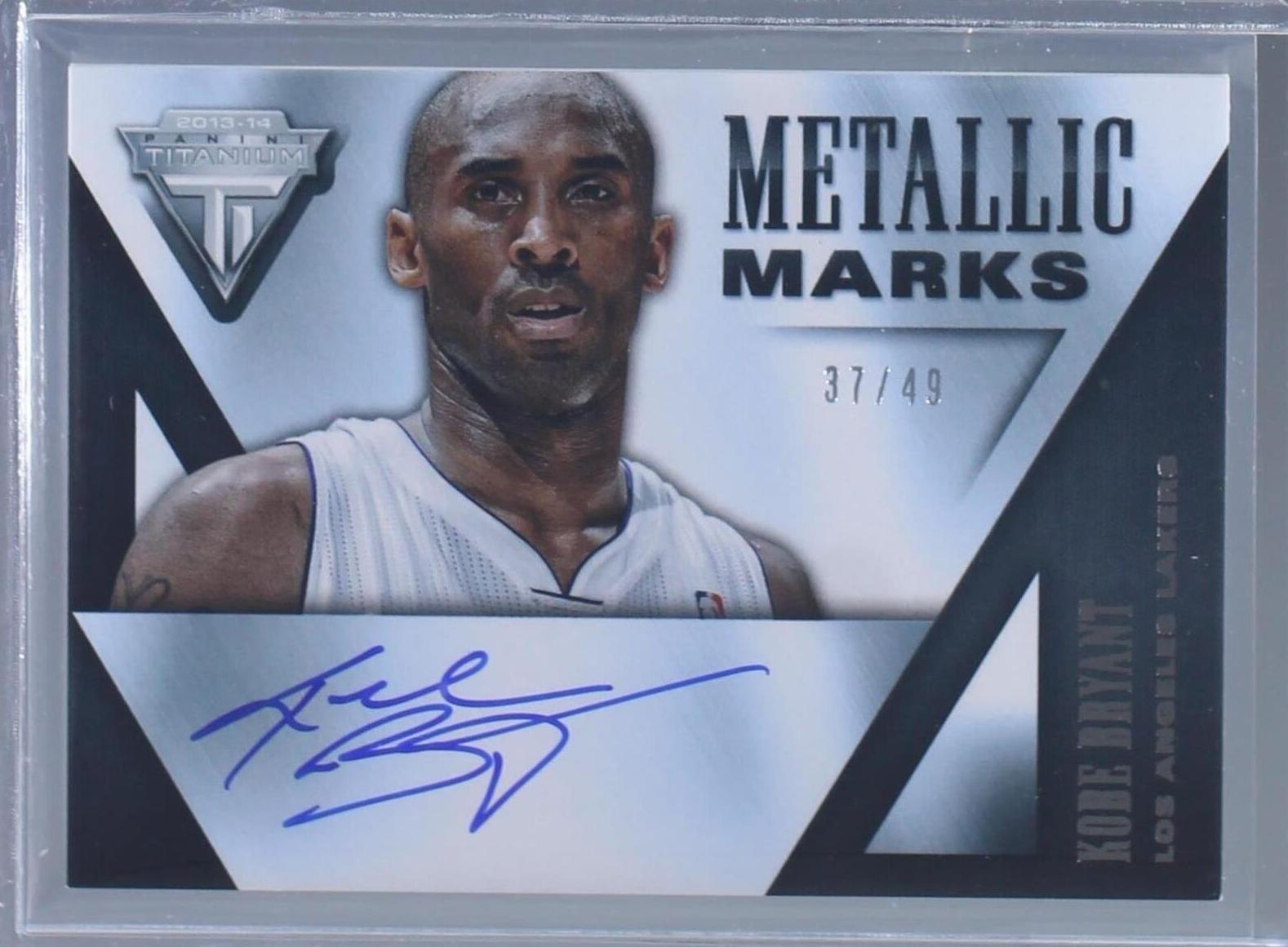 2013-14 Panini Titanium - Metallic Marks Autographs Kobe Bryant #14 /49 ...